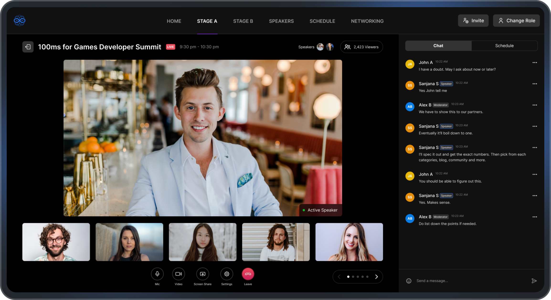 Virtual Event Starter Kit with live audio-video